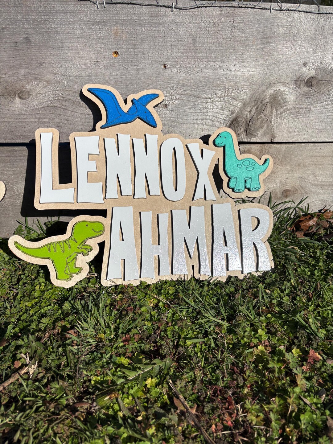 Custom Dinosaur Name Sign for Kids Room Wall Decor Personalized Wood ...