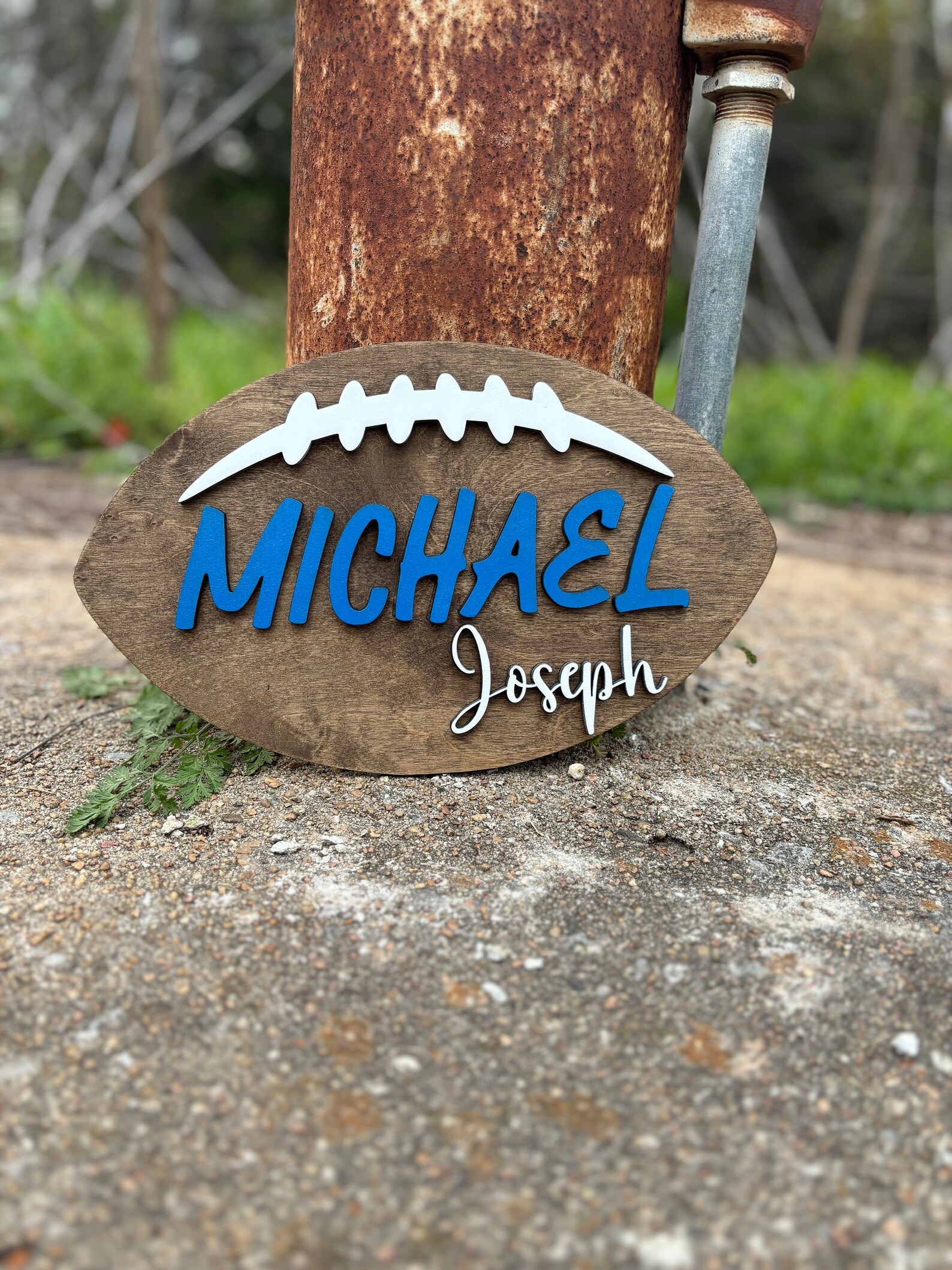 Personalized Football Name Sign, Sports Room Decor - Etsy