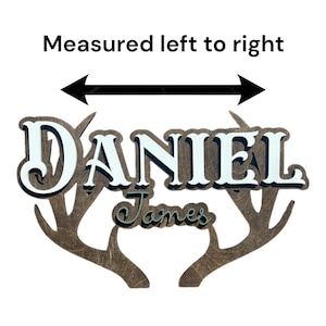 Deer Antler Name Sign for Nursery Wall Decor Hunting Themed Namesake ...