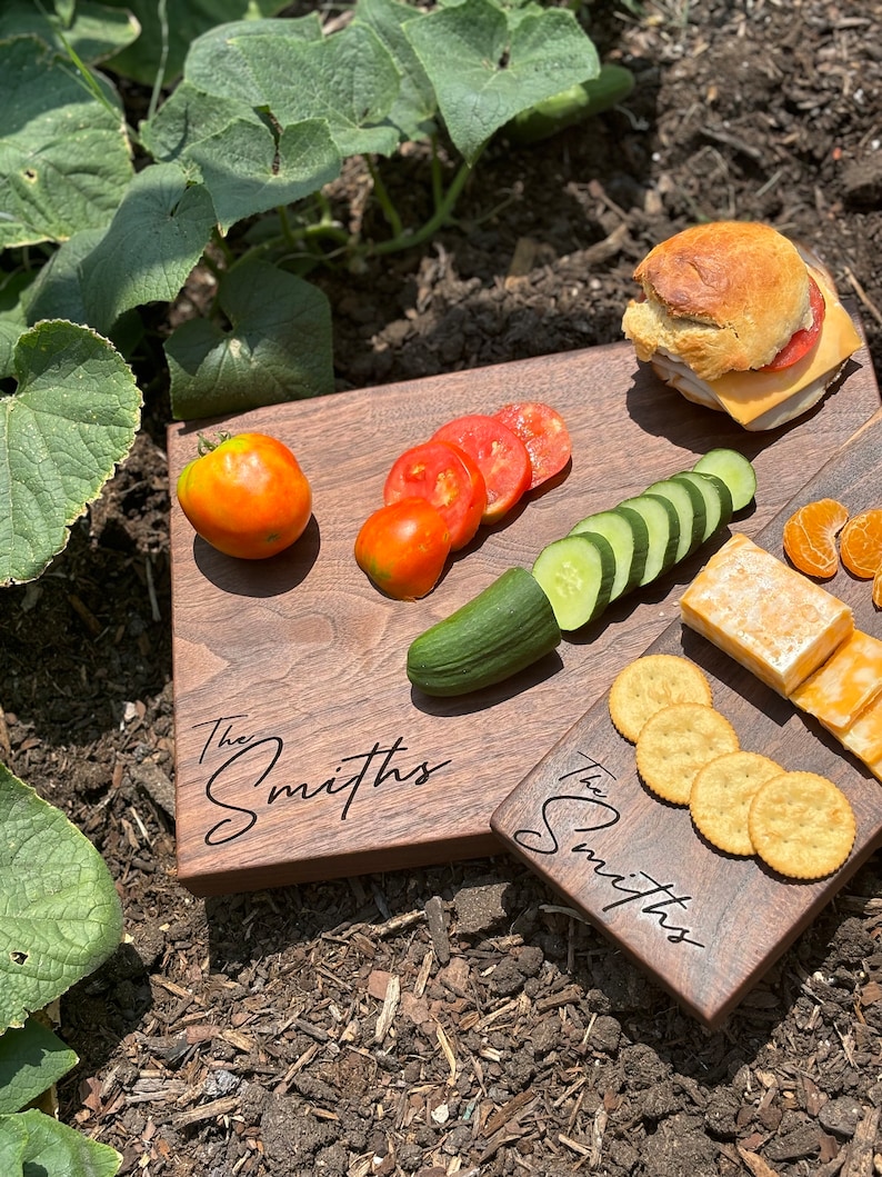 Personalized Walnut Cutting Board: Engraved Wedding, Housewarming Gift ...