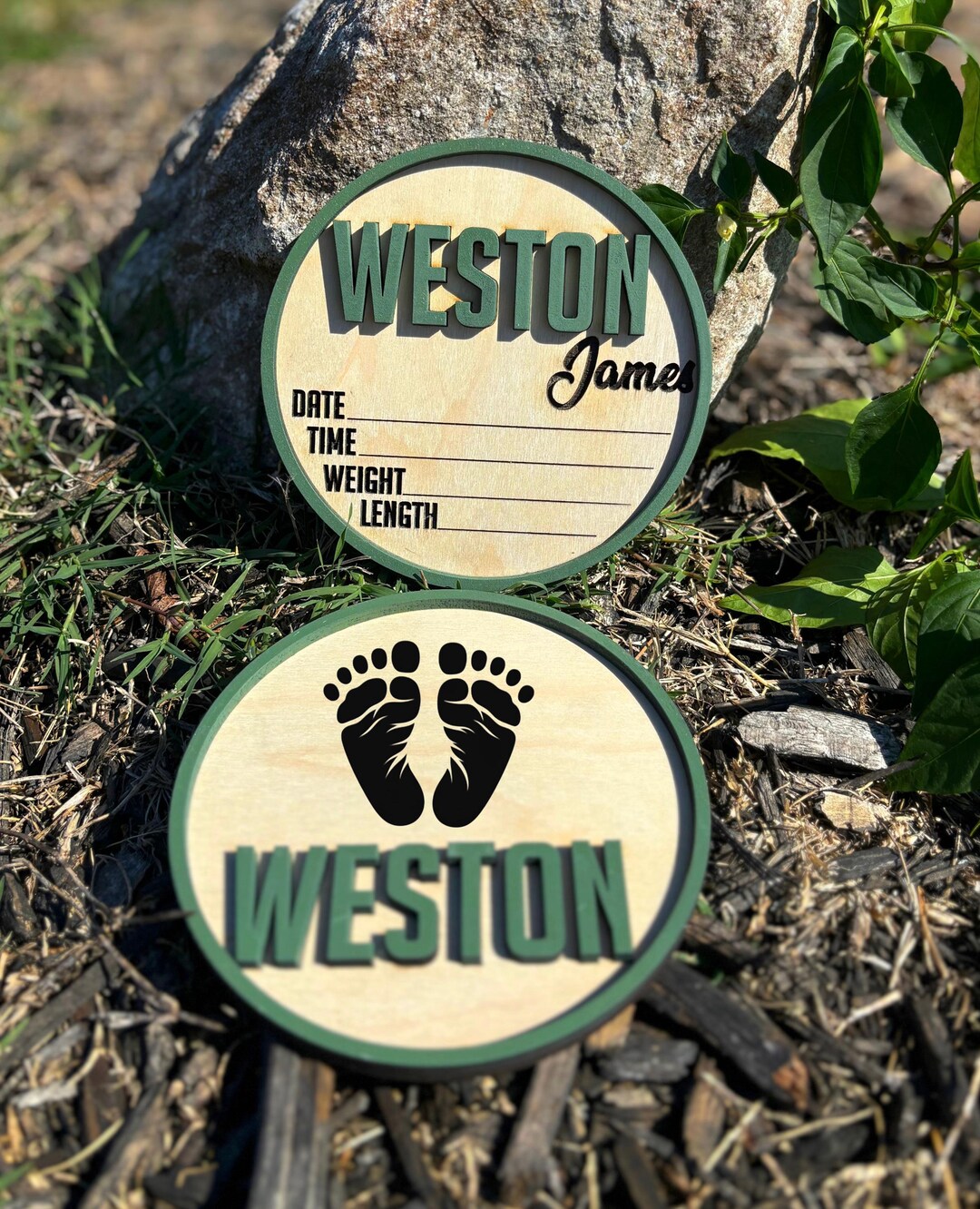 Hospital Birth Sign for Newborn Baby Foot Print Sign Keepsake for ...