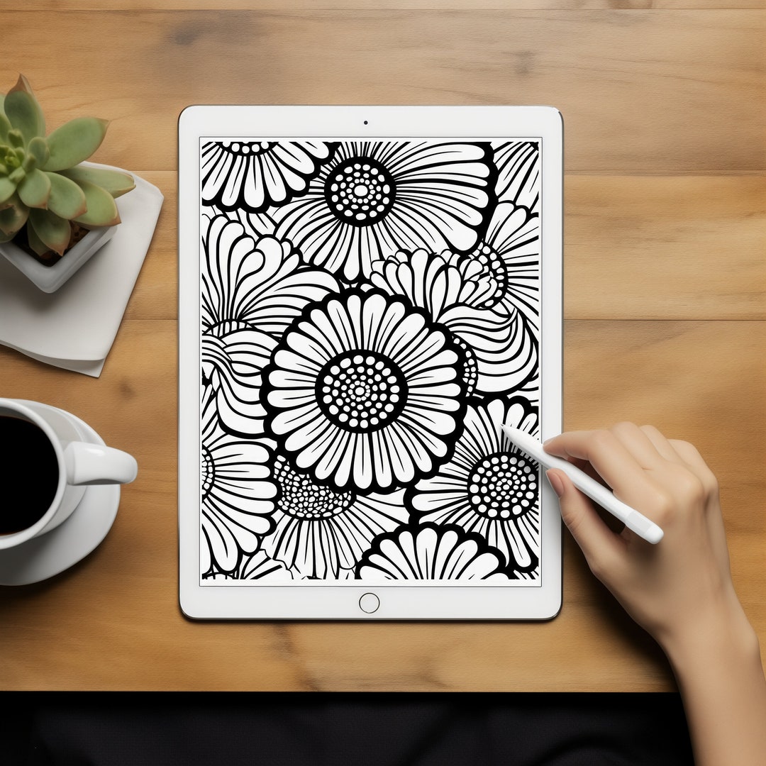 Minimalistic Geometric Coloring Pages for Kids & Adults Printable Boho ...