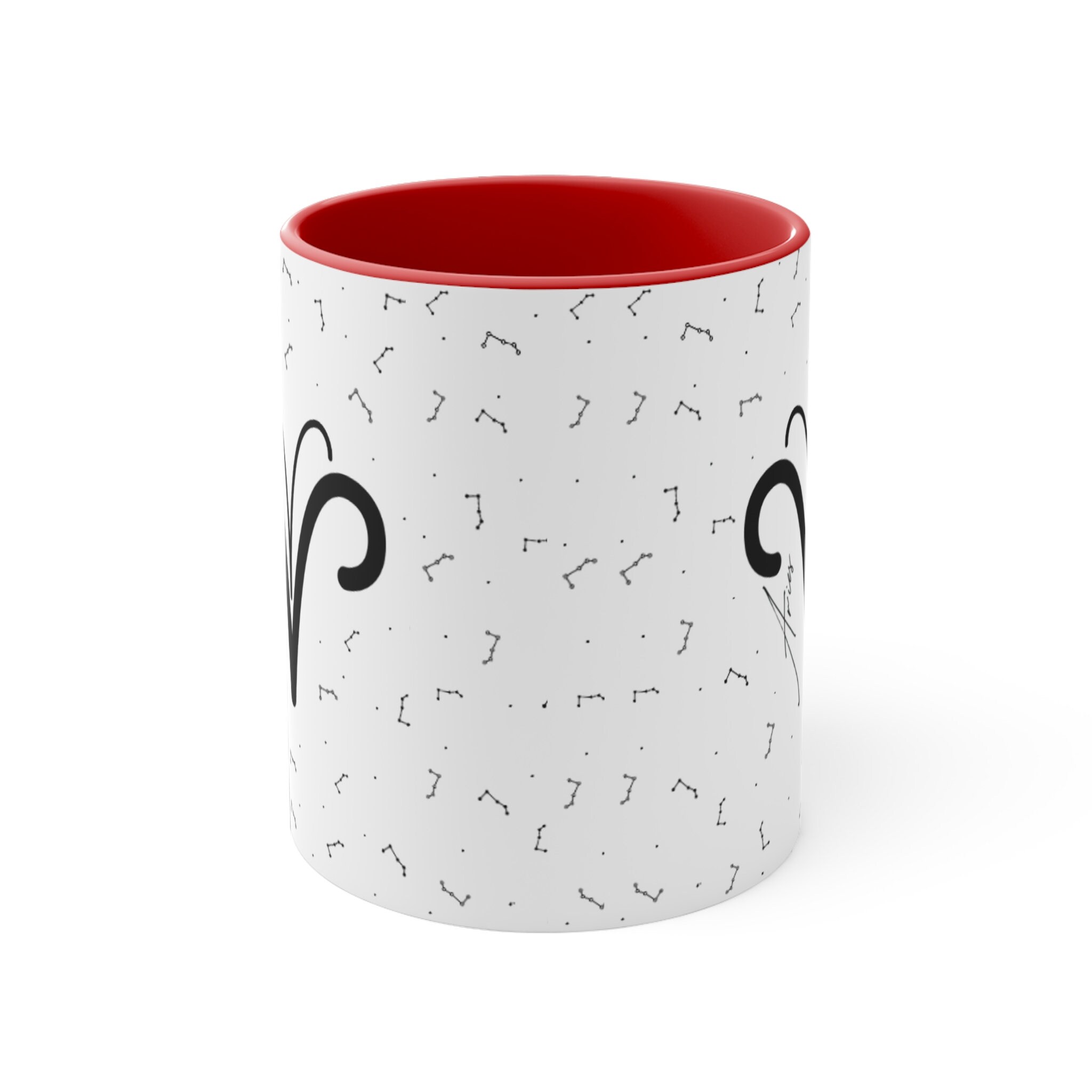 Aries Coffee Mug, Aries Mug With Black Handle, Aries Star Mug, Artistic ...