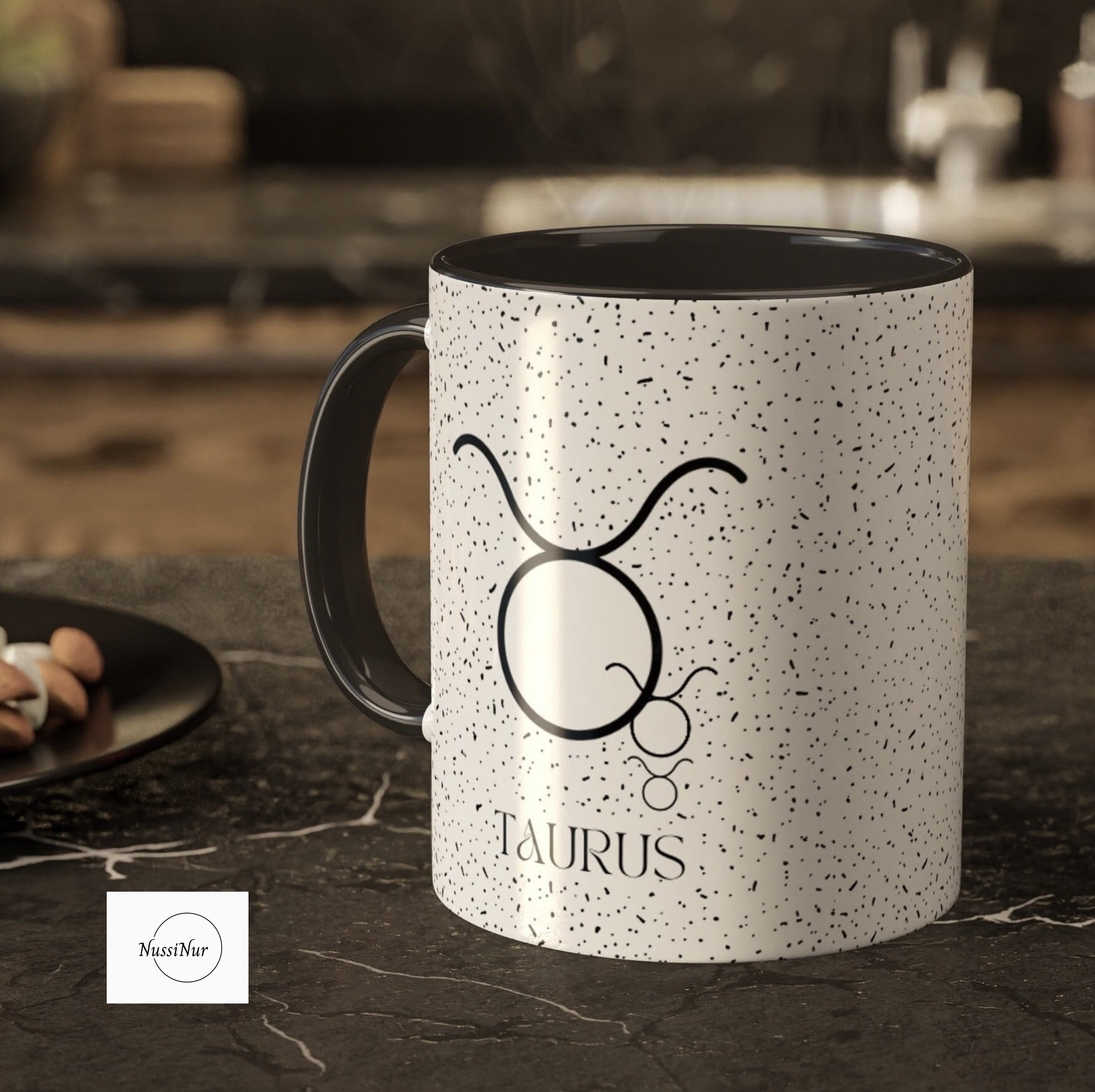 Taurus Coffee Mug, Taurus Mug With Black Handle, Taurus Artistic Mug ...