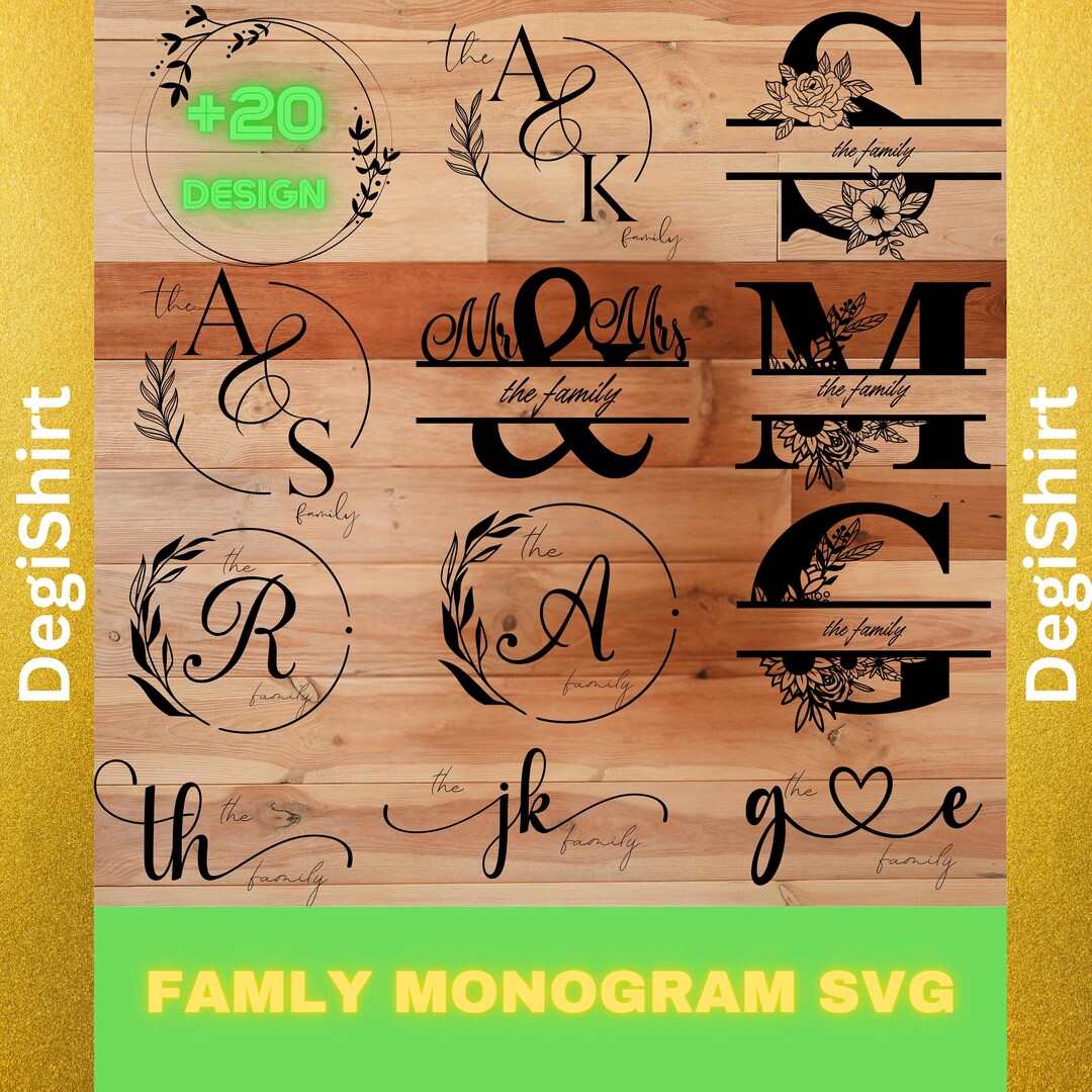 Family Name Svg, Family Monogram Sign, Family Sign Svg, Wedding ...