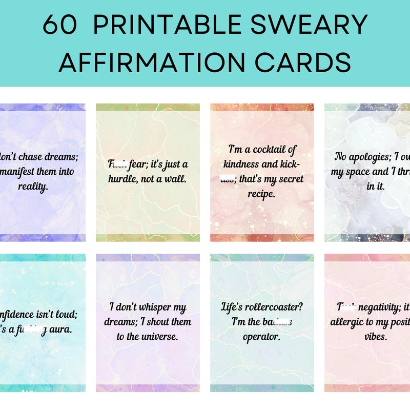 Swear Affirmations - Etsy Australia