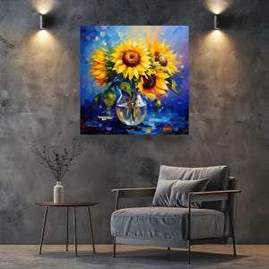 Azure Embrace Canvas Wall Art, Wall Decor, Deluxe Canvas Print, Perfect ...