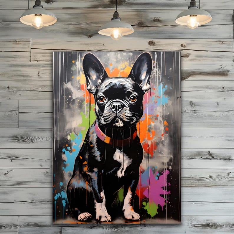 Frenchie Fizz Metal Wall Art , Premium Printed Metal Wall Art, Perfect ...