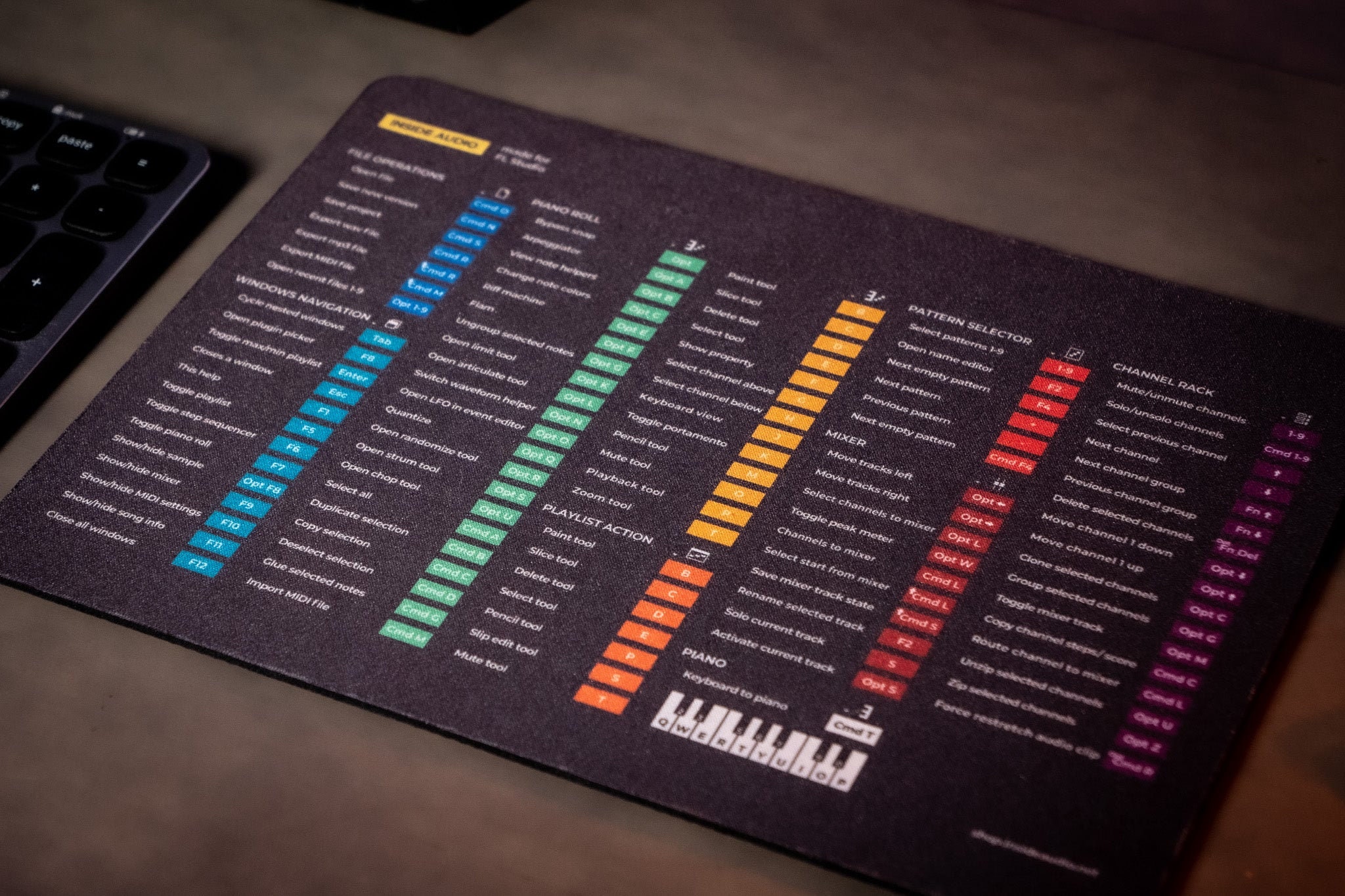 FL Studio Shortcut Colour Mousepad - Etsy