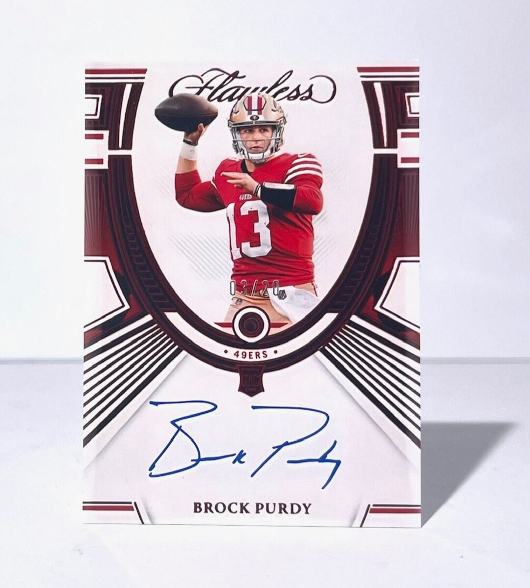 2022 Flawless Ruby Brock Purdy Rookie /20 Novelty Custom Sports Card - Etsy