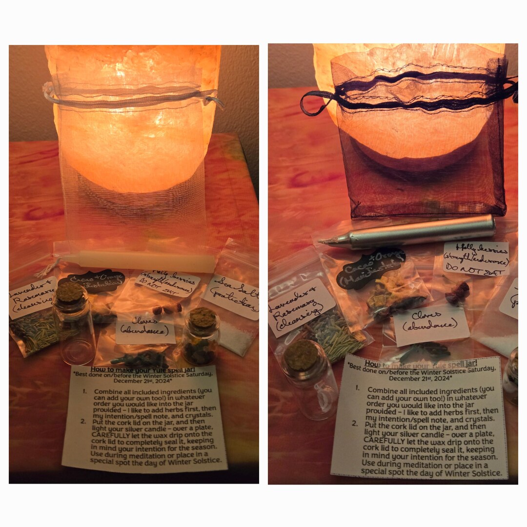 Yule Spell Jar Kit, Diy Spell for Winter Solstice, Winter Solstice ...
