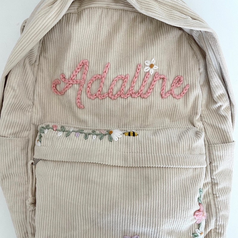 Embroidered Backpack - Etsy