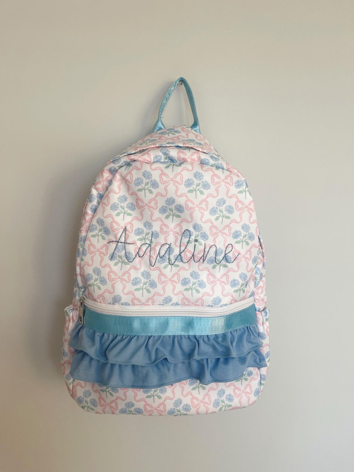 Hand Embroidered Name Backpack, School Backpack, Traveling Backpack ...