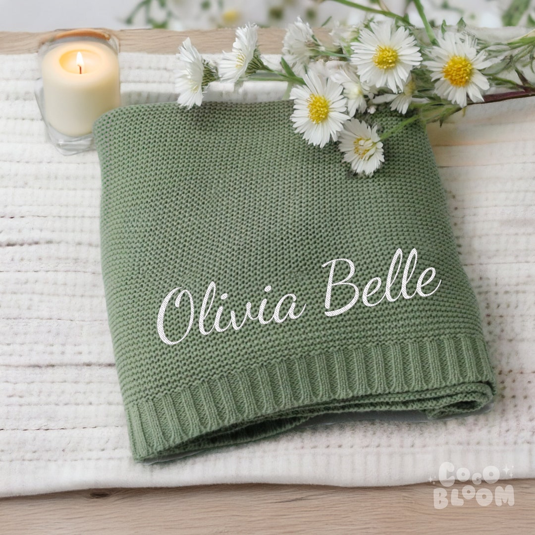 Custom Baby Name Blanket, Personalized Stroller Blanket, Kids ...