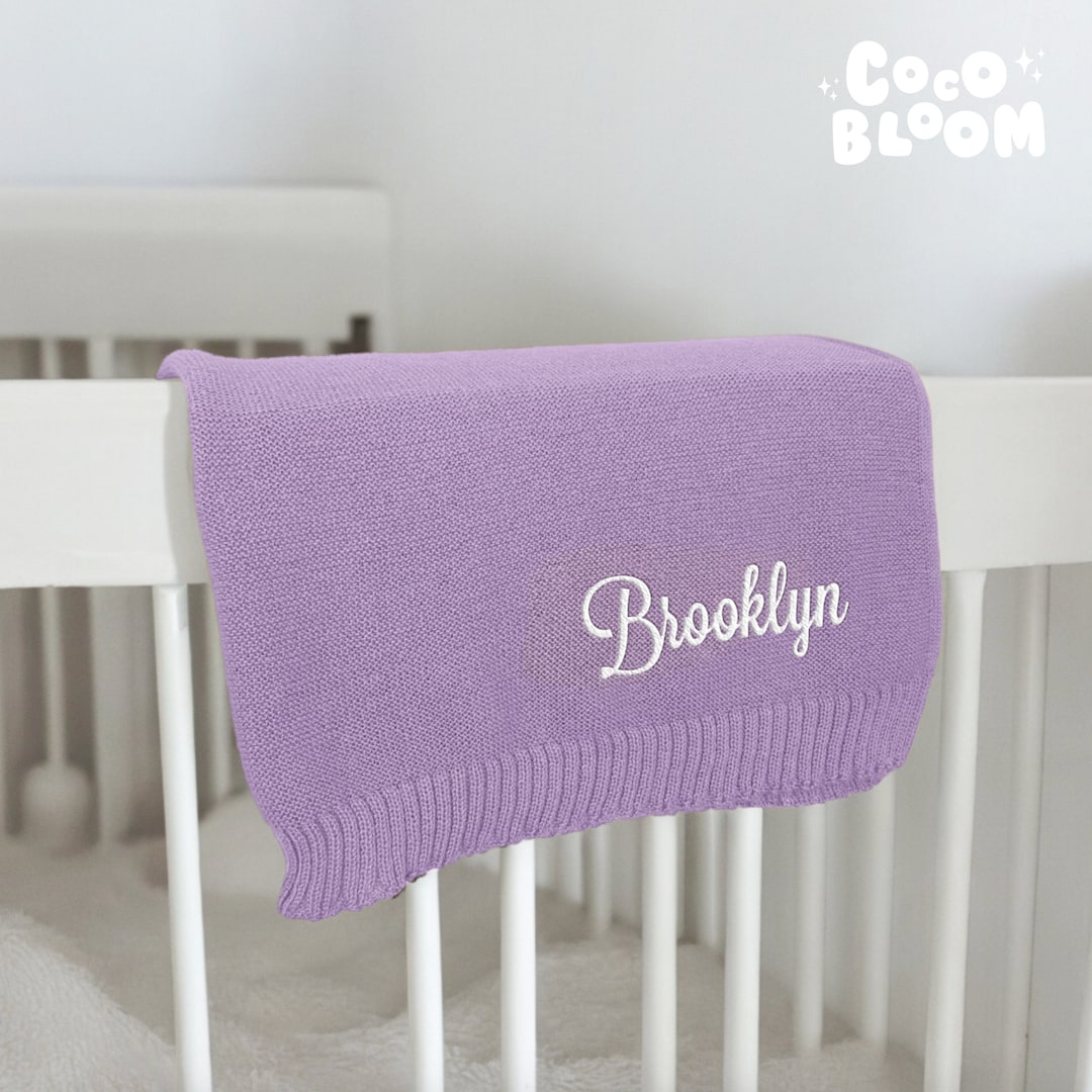 Custom Kids Name Blanket, Personalized Embroidered Blanket, Stroller ...