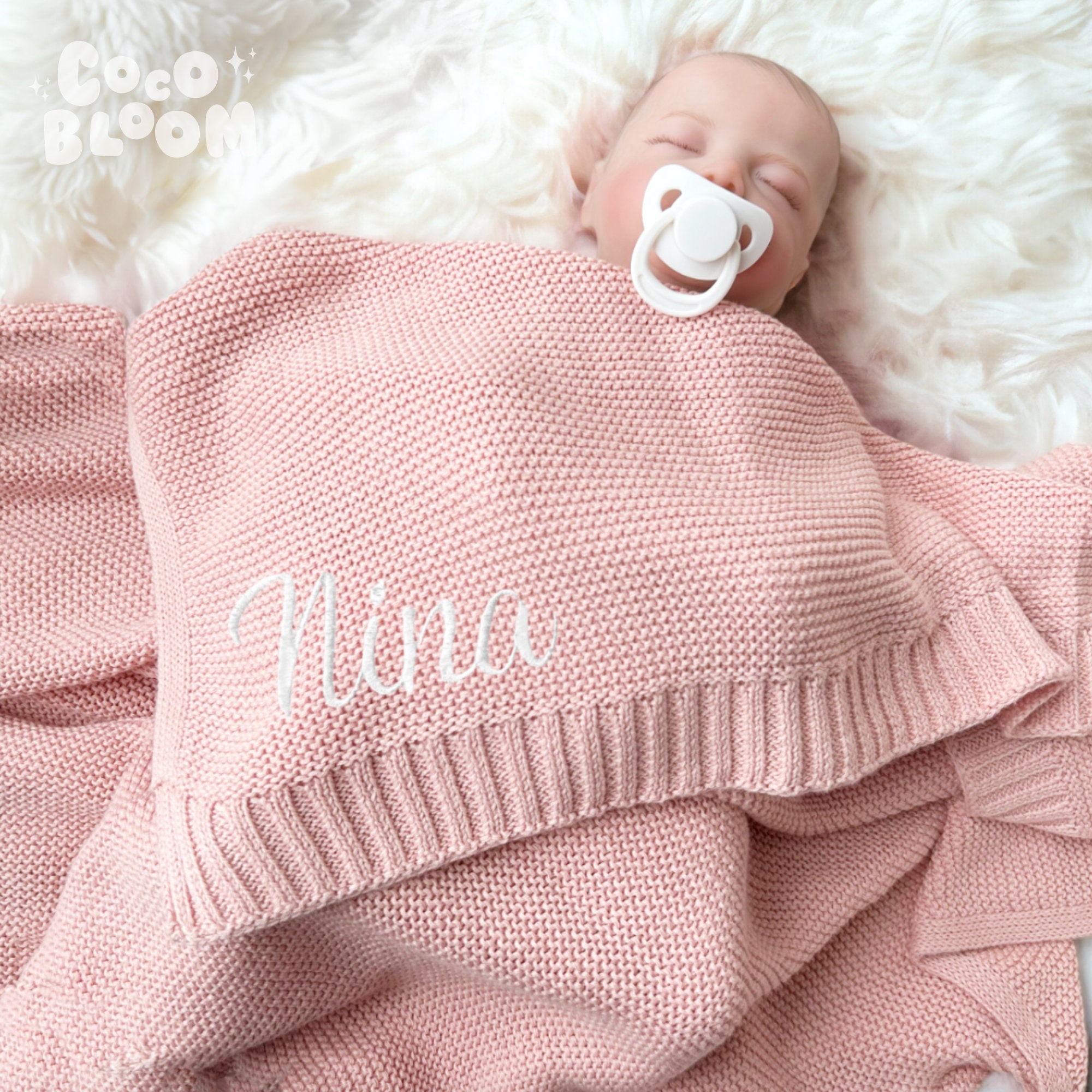 Personalized Baby Name Blanket, Custom Embroidered Blanket, Stroller ...