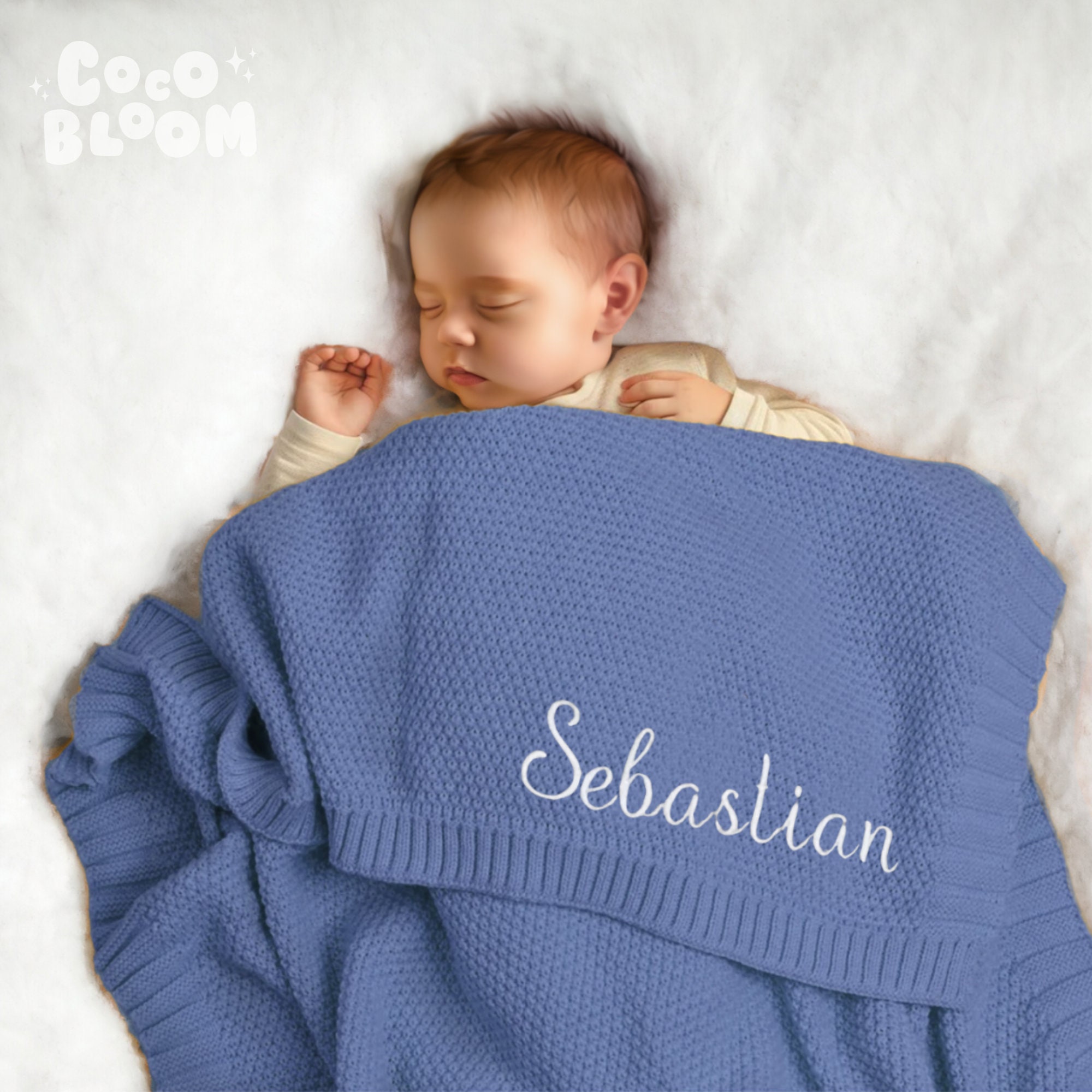 Personalized Baby Name Blanket, Custom Embroidered Blanket, Stroller ...