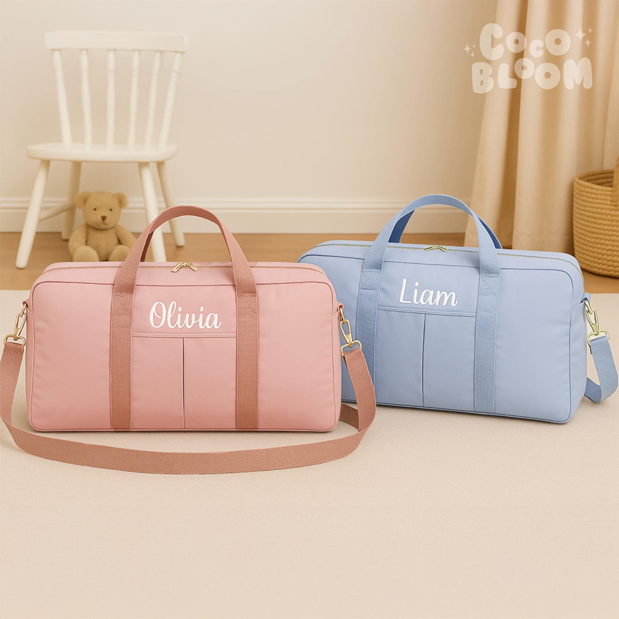 Custom Kids Travel Bag, Personalized Kids Name Duffel Bag, Children's ...