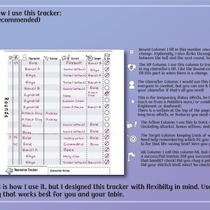 TTRPG Combat & Initiative Tracker: Printable Half-letter/junior Size ...