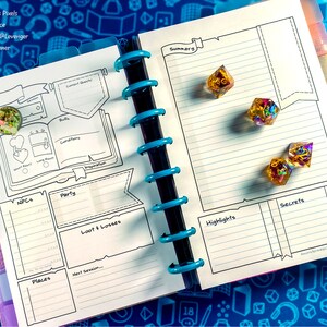 TTRPG Session Tracker: Rough Edge Notes (printable Half Letter) - Etsy