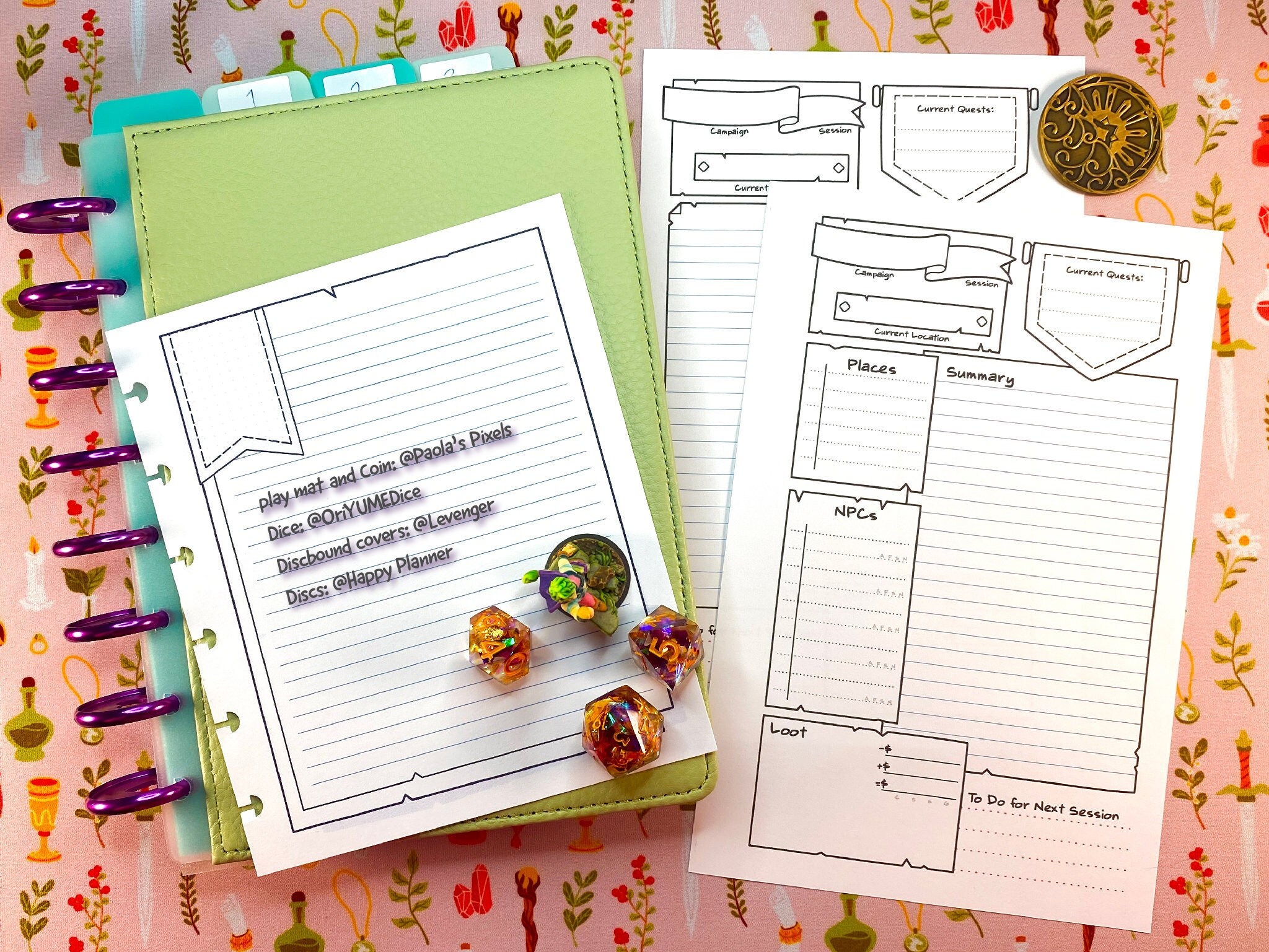 TTRPG Session Tracker | Rough Around the Edges Series | Single Sheet ...