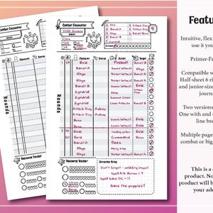 TTRPG Combat & Initiative Tracker: Printable Half-letter/junior Size ...