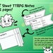 TTRPG Session Tracker: Rough Edge Notes (printable Half Letter) - Etsy