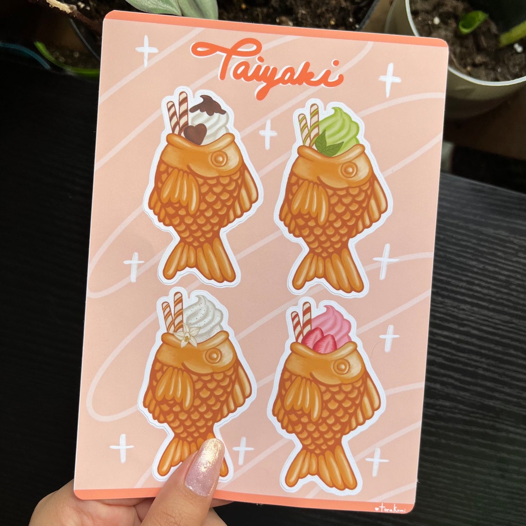 Taiyaki Dessert • Tanghulu Strawberries • 5 X 7 • Sticker Sheet ...
