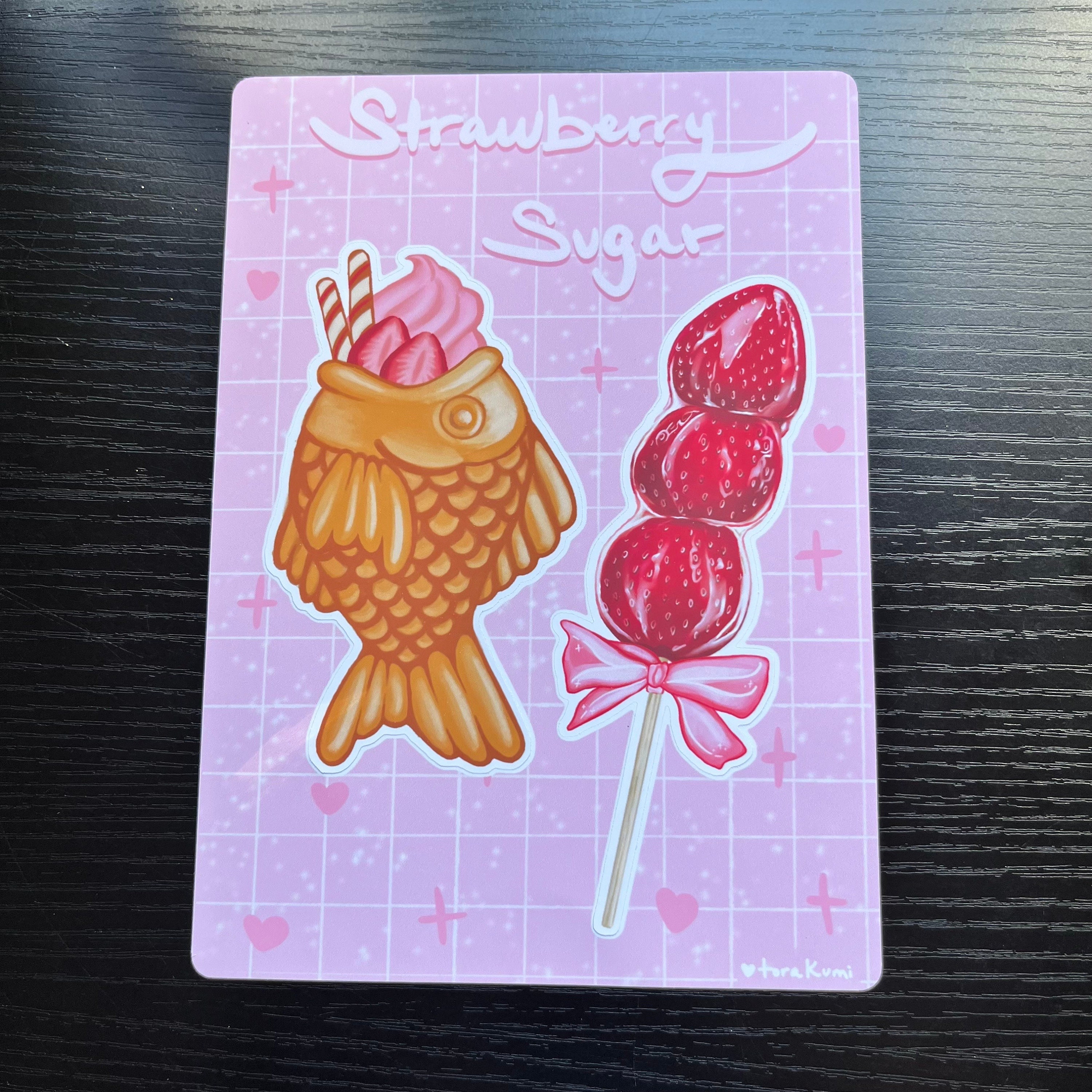 Taiyaki Dessert • Tanghulu Strawberries • 5 X 7 • Sticker Sheet ...