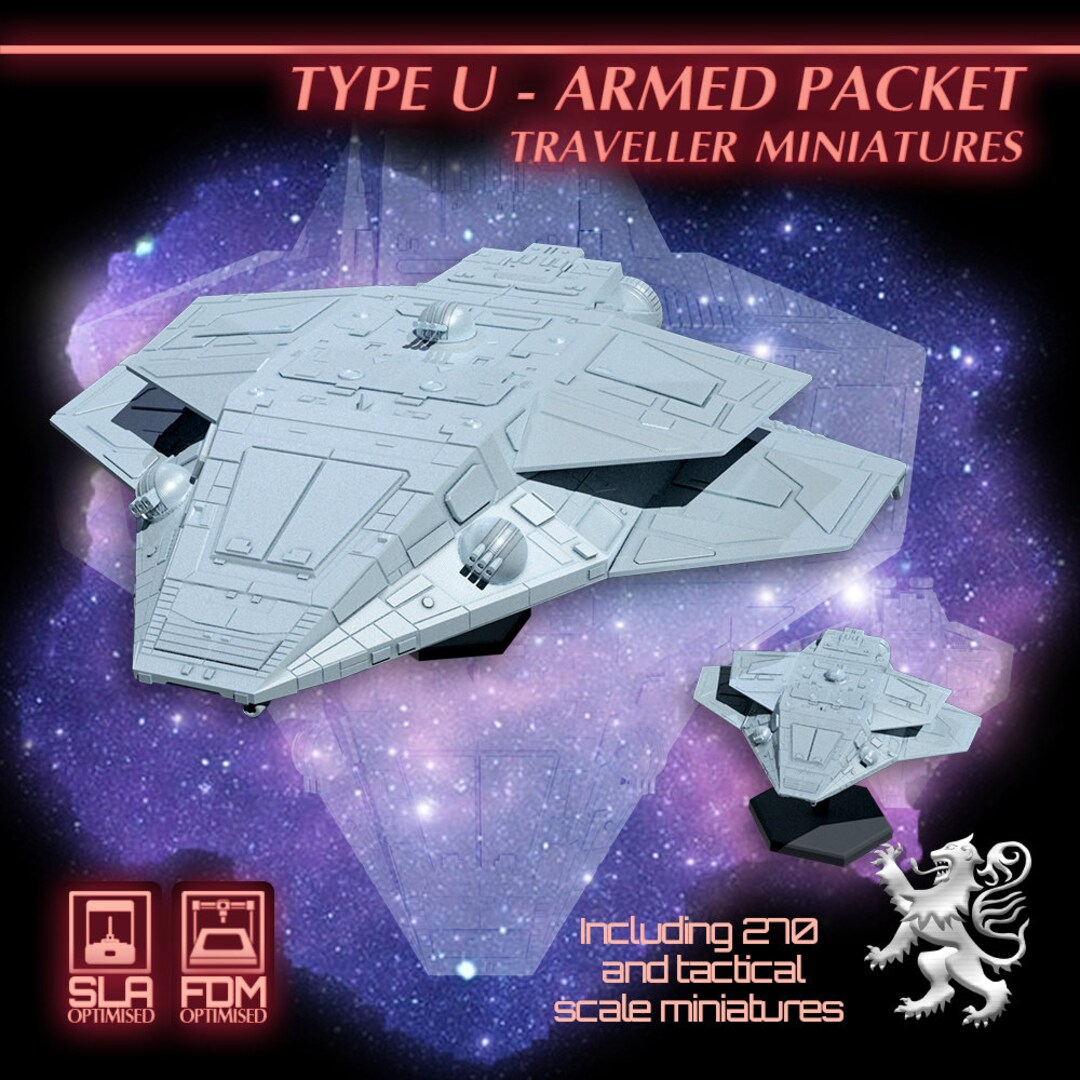 2nd Dynasty 3D Printed Type U Armed Packet 1/27 & 1 Inch - Etsy