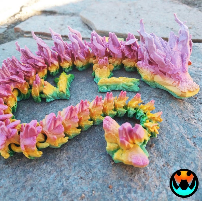 3D Printed Articulated Woodland Dragon Sensory & Fidget Toy - Etsy