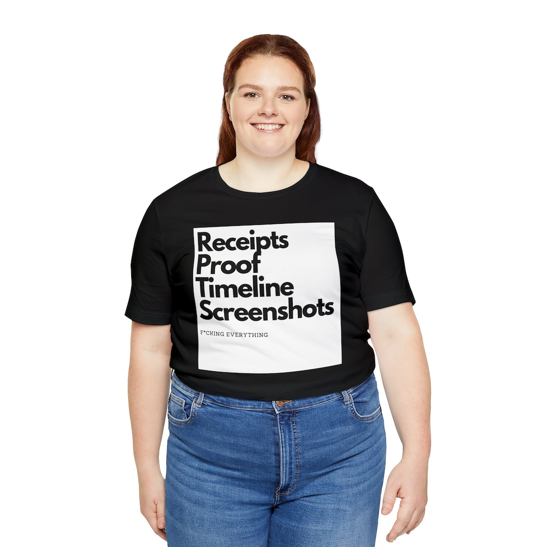 RECEIPTS PROOF TIMELINE Screenshots Rhoslc Unisex Tee Shirt - Etsy