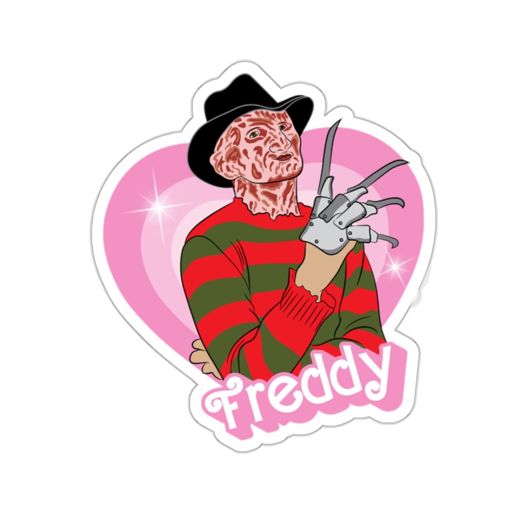 Freddy Valentine Sticker Pink Heart Cute - Etsy