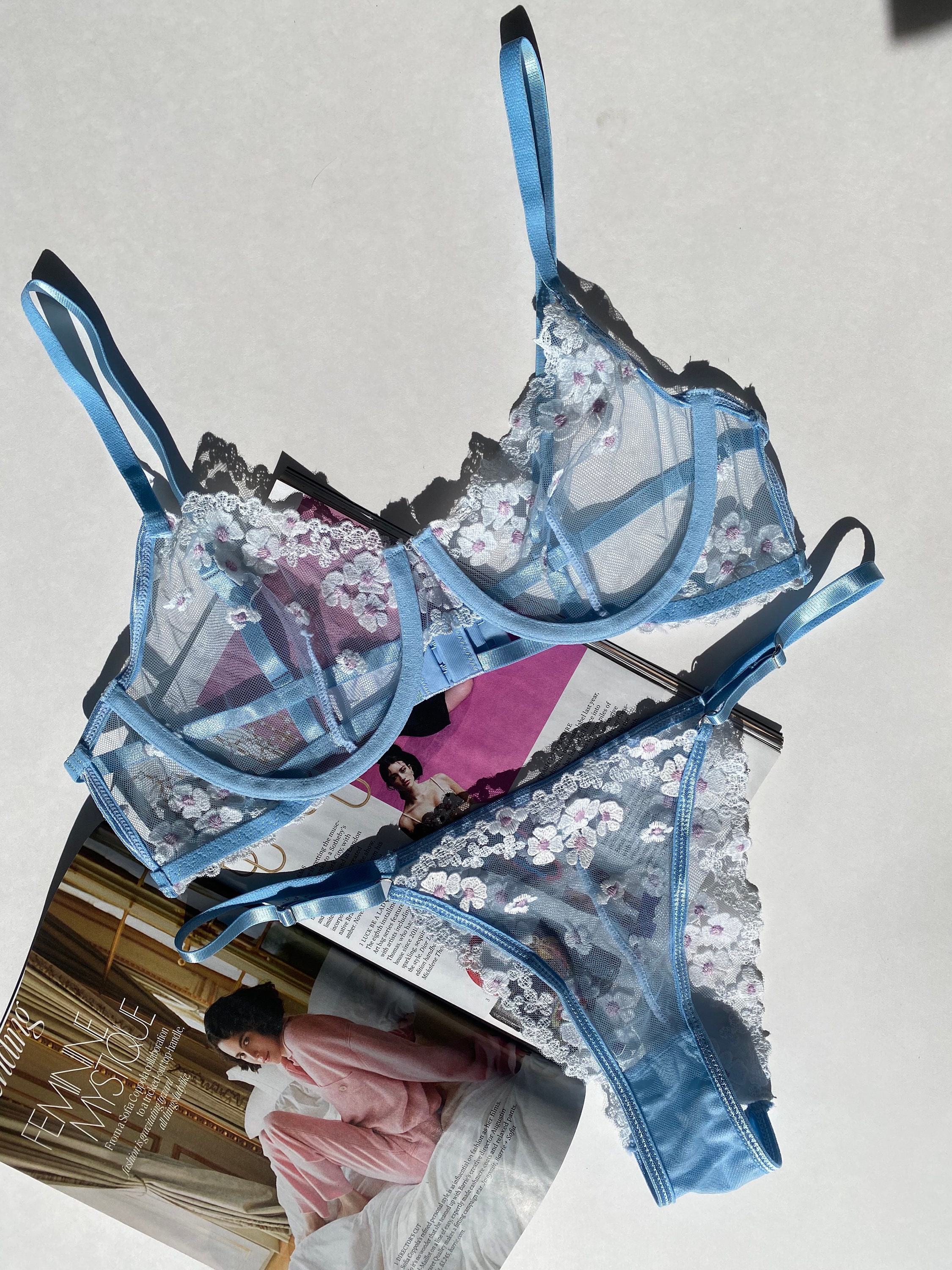 Floral Embroidery Lingerie,daily Bracelet Set,lingerie Set,holiday ...