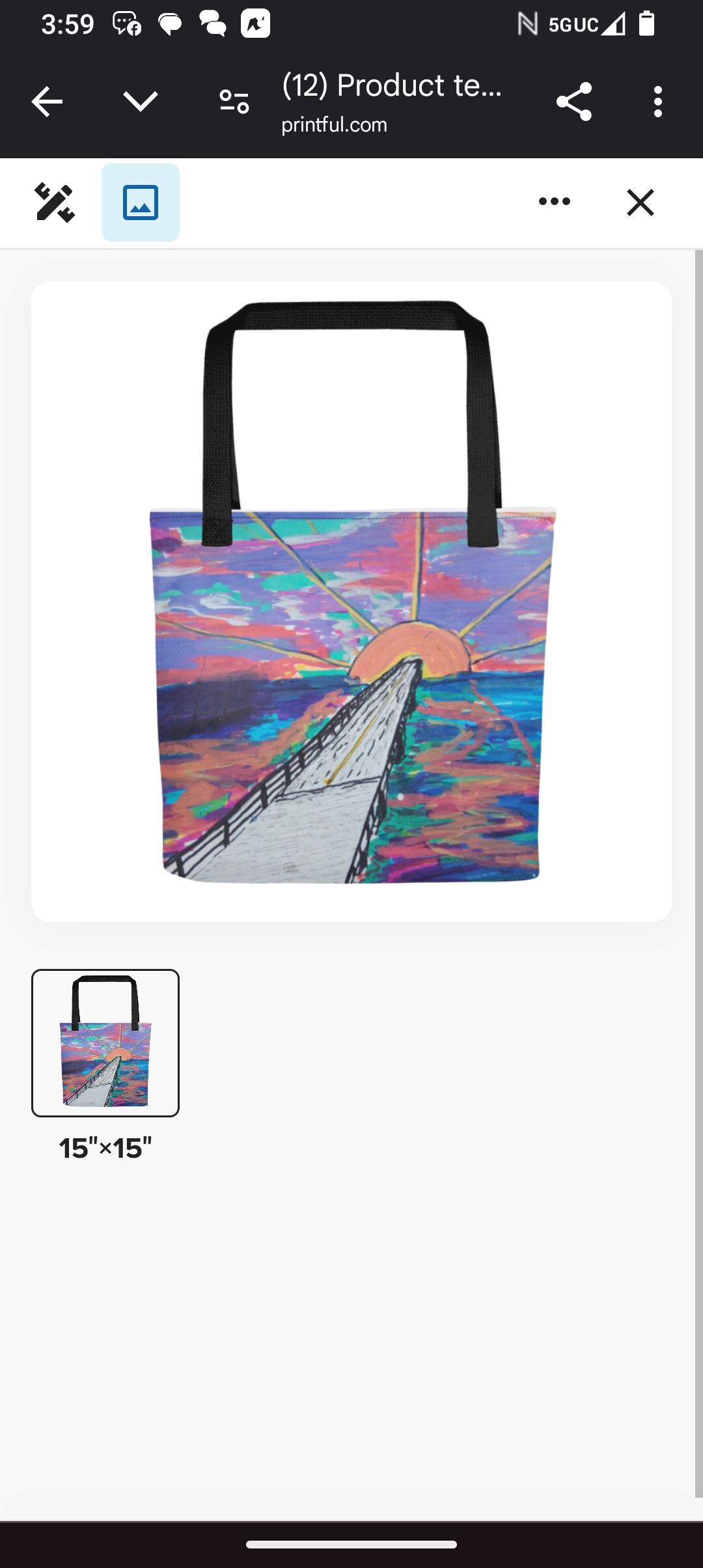 Strolling Down the Dock, A Sunsoaked Dream, Canvas Tote W/ Charming Art ...