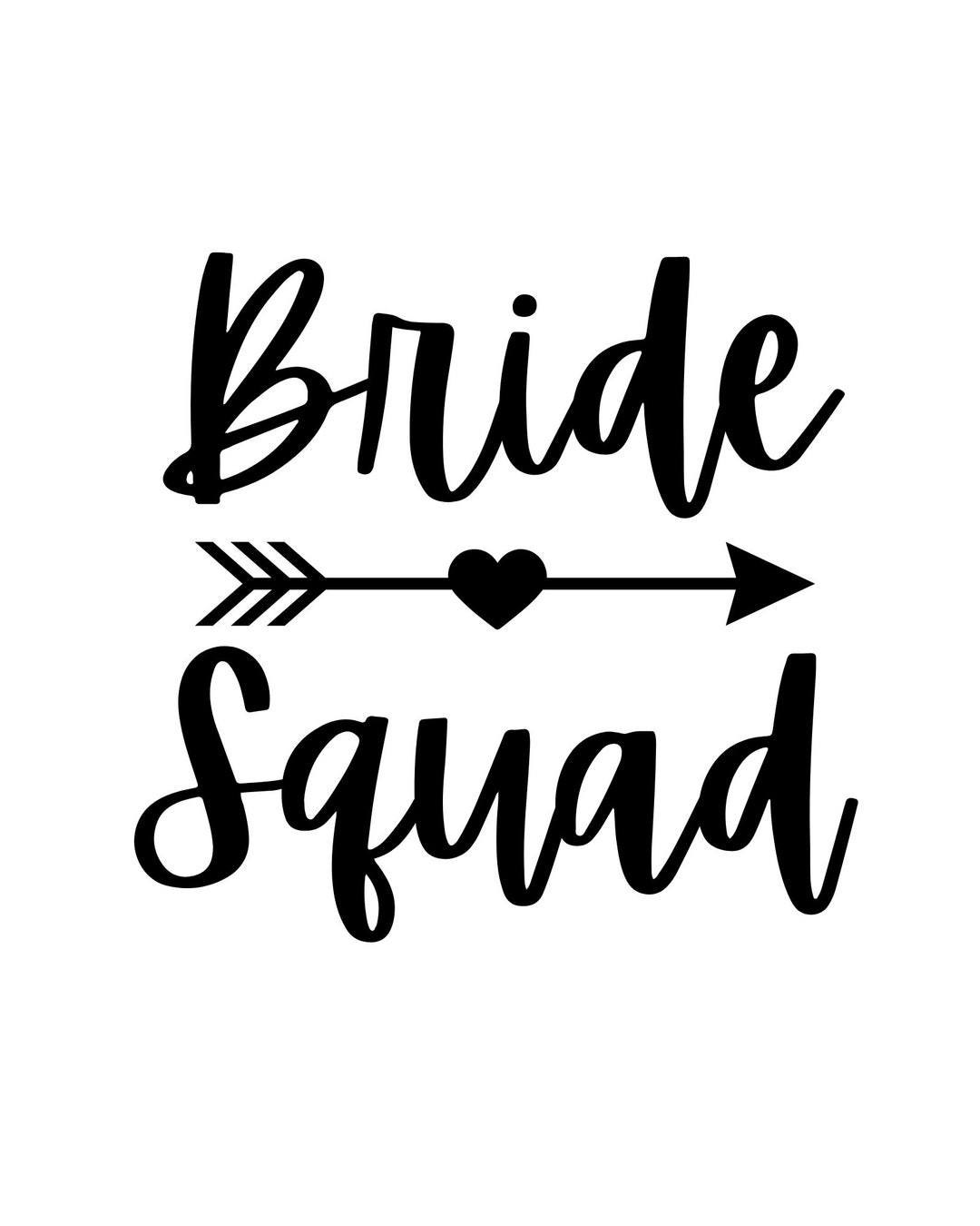 Bride Squad Decals, Bridal Wedding Decal Champagne Glass Sticker ...