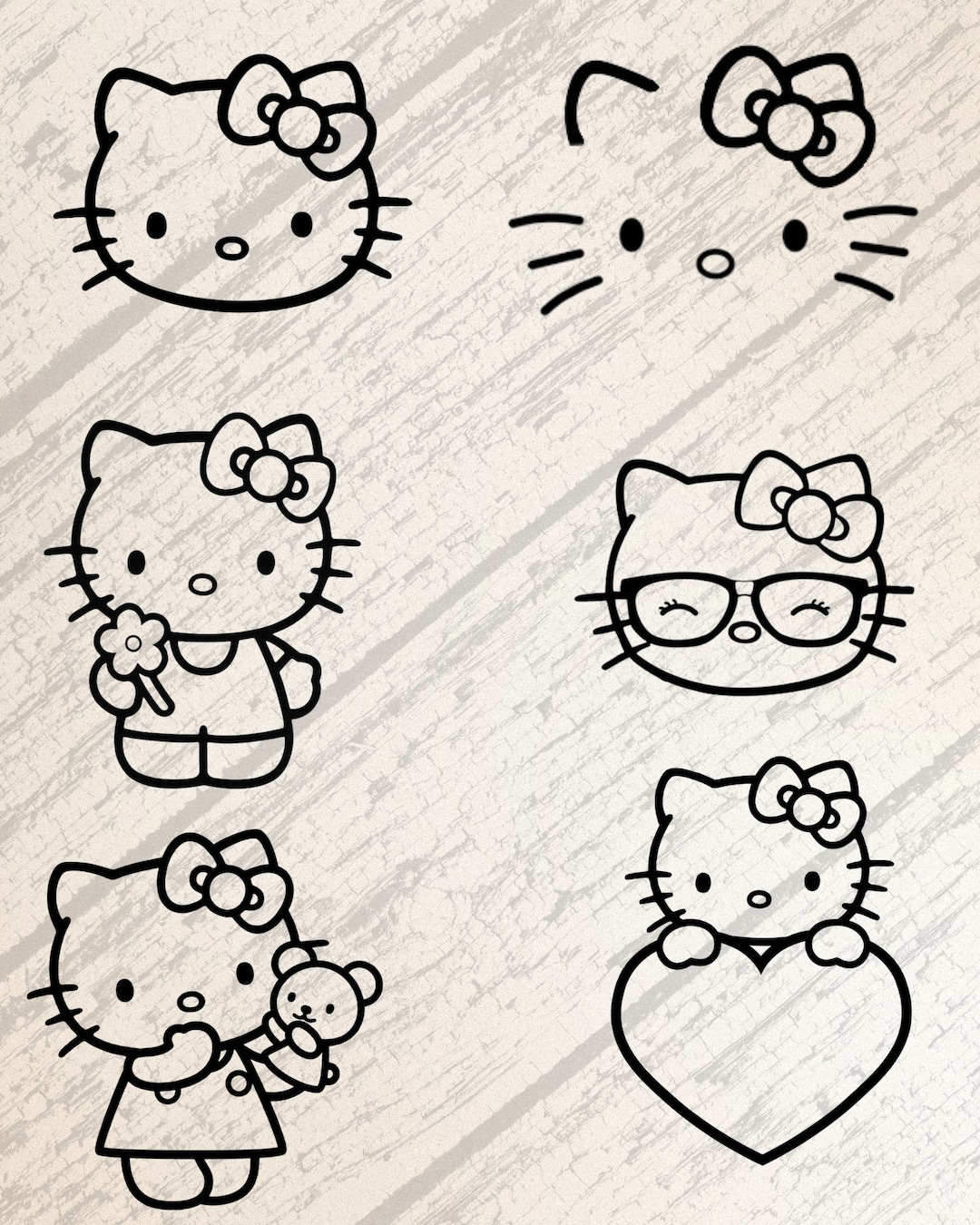 HELLO|_|KITTY Sticker Bundle 6 Pack; Vinyl Decal | Water Bottle ...