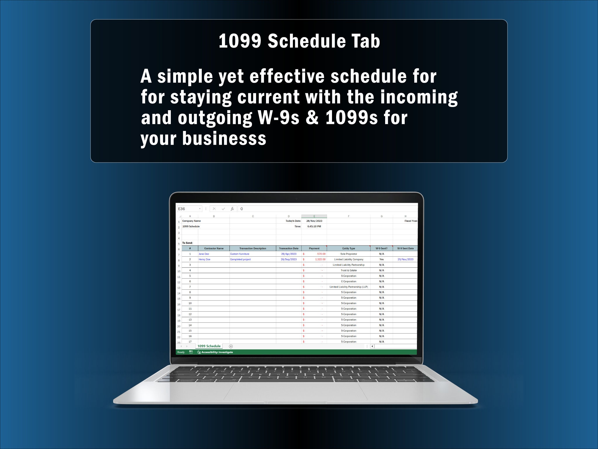 Revenue, Expense, & 1099 Tracker, Budgeting, and Forecasting - Small ...