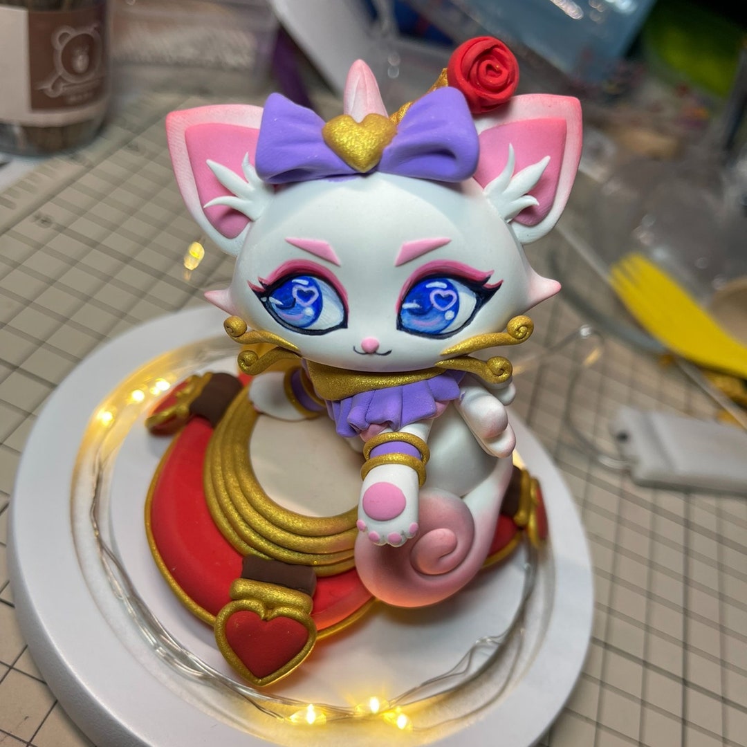 Yuumi Figurine Superlight Clay LOL the Magical Cat Yuumi Garage Kit ...