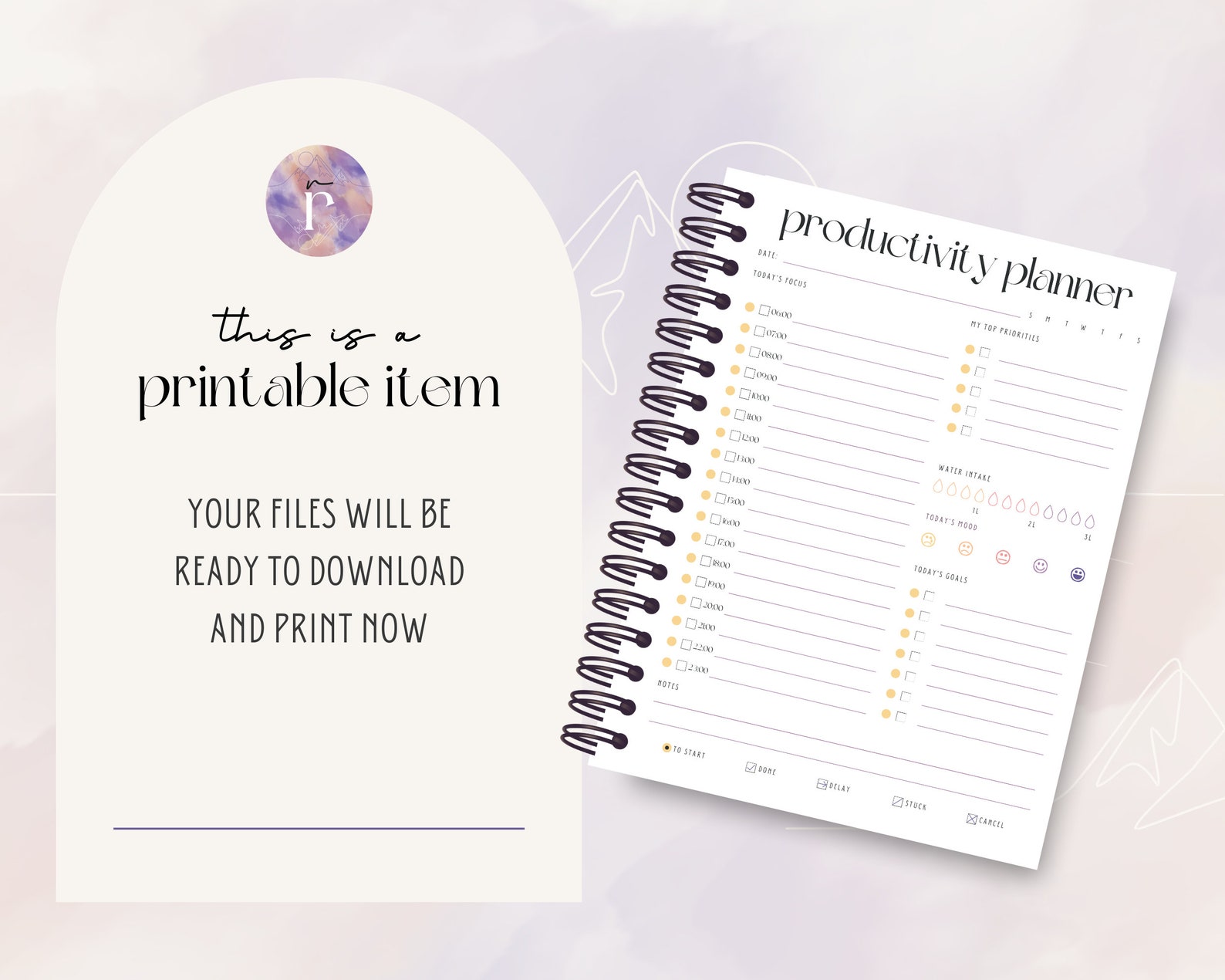 Printable Journal Page - Productivity Planner - Instant Digital ...