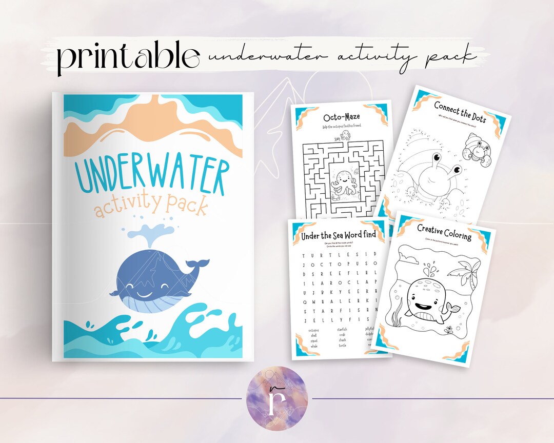 Underwater Adventure Activity Pack for Kids Printable Educational Fun ...