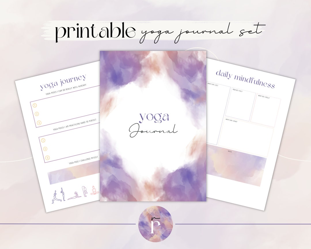 Yoga Journal Printable Pages 19 Custom PDF Templates for Mindfulness ...