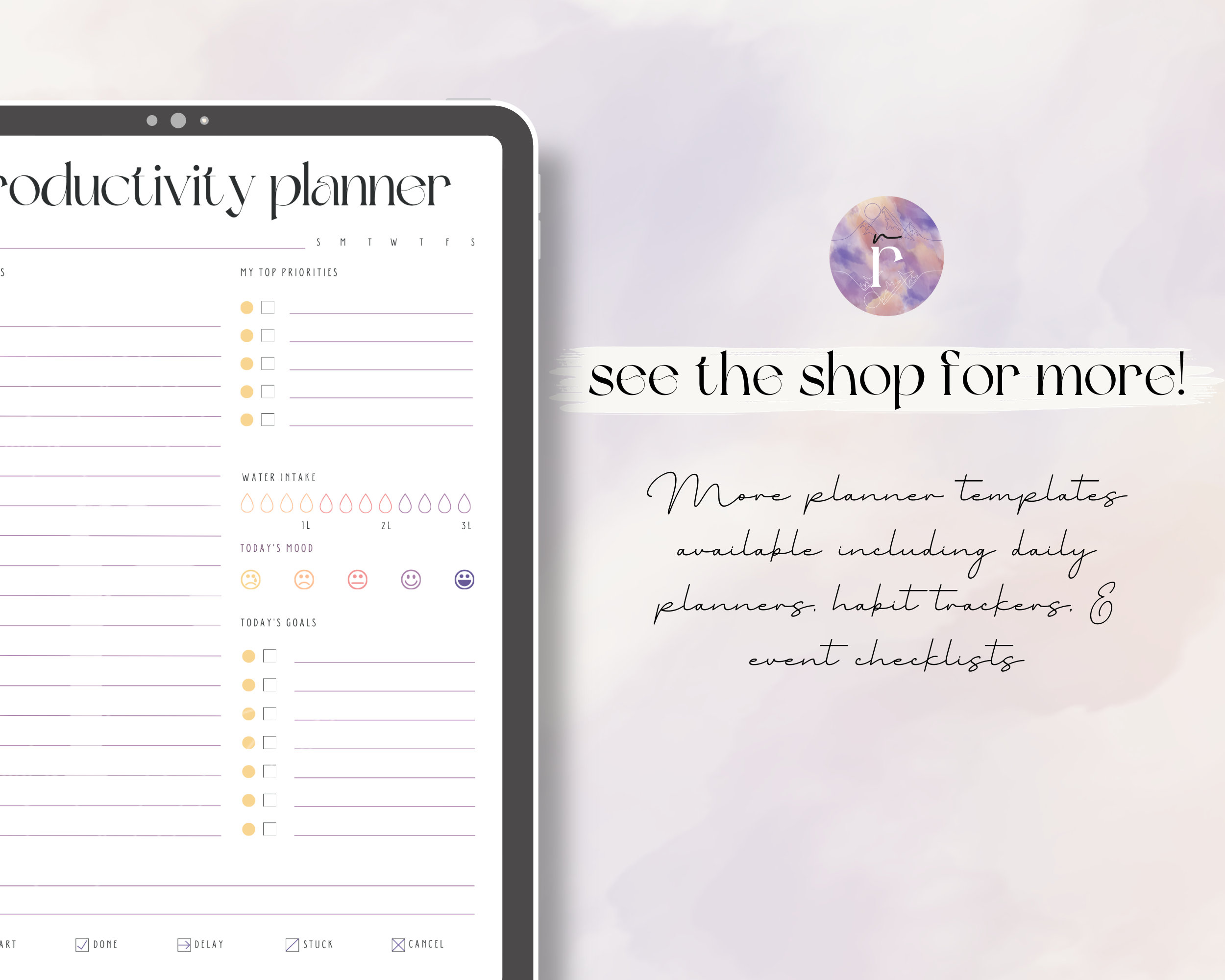 Printable Journal Page - Productivity Planner - Instant Digital ...