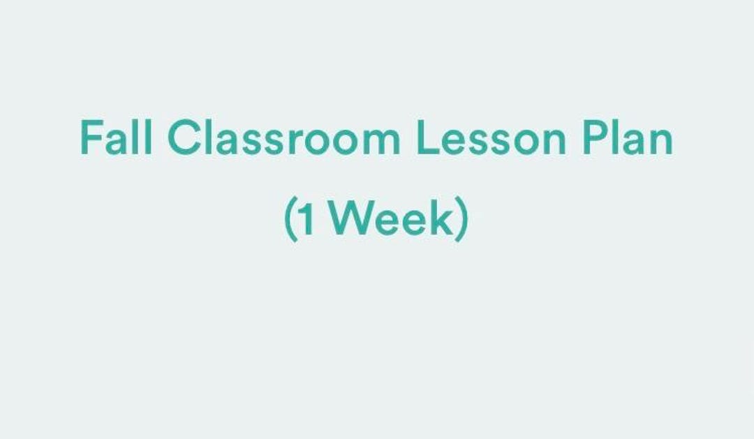 One Week, Fall, Lesson Plan - Etsy
