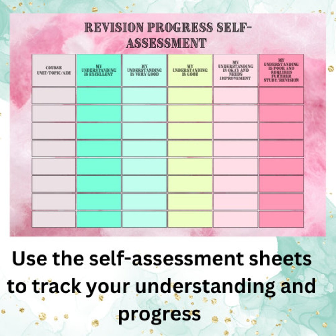 Cute Pink Digital Revision Planner/study Planner and Progress Self ...