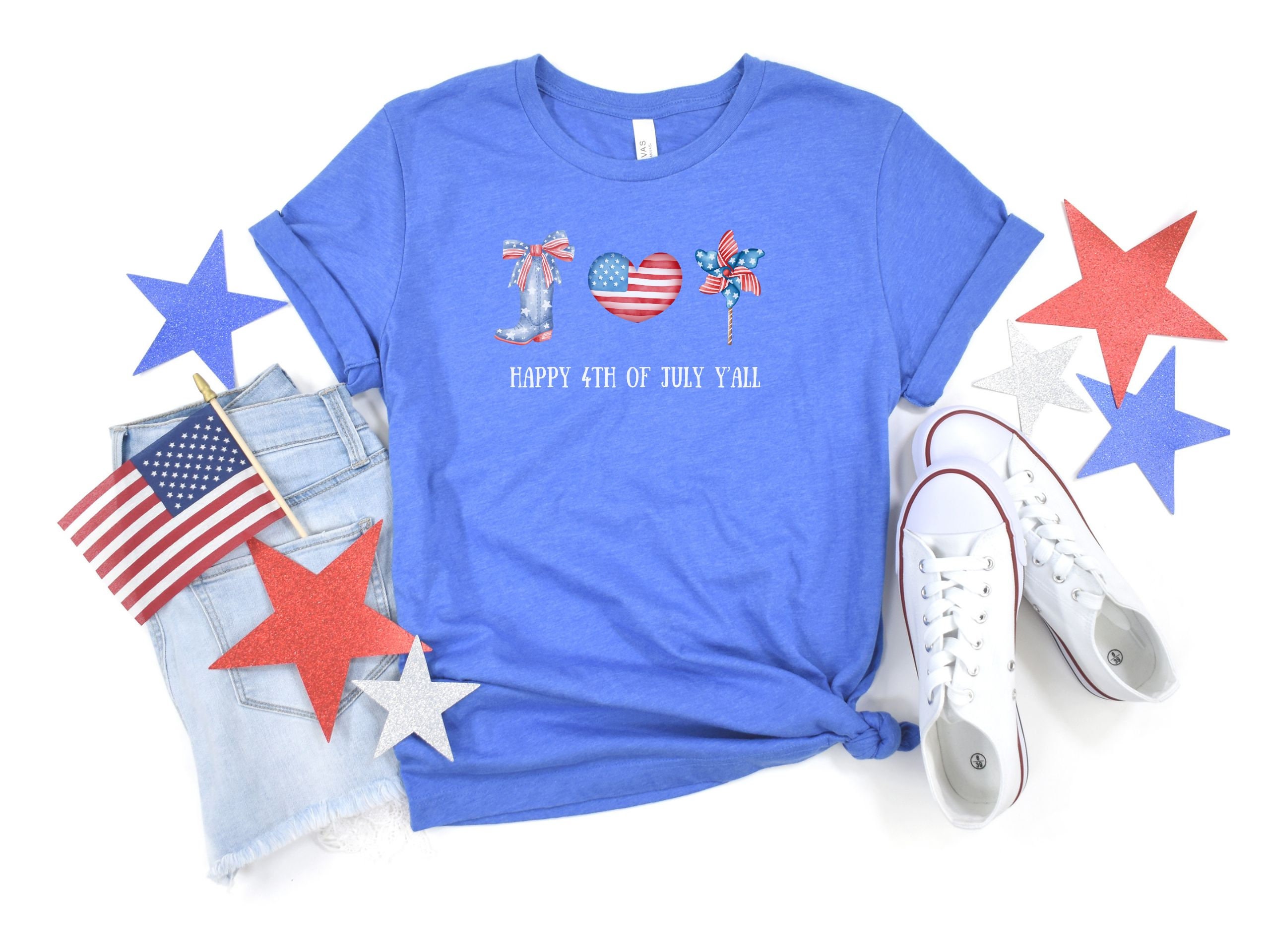 Show Your American Pride Fun 4th Of July T Shirt For Women American