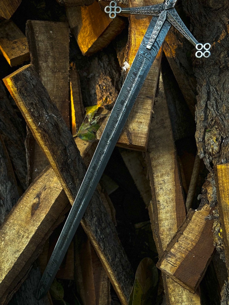 Handmade Scottish Claymore Sword Damascus Medieval Weapons Historical ...