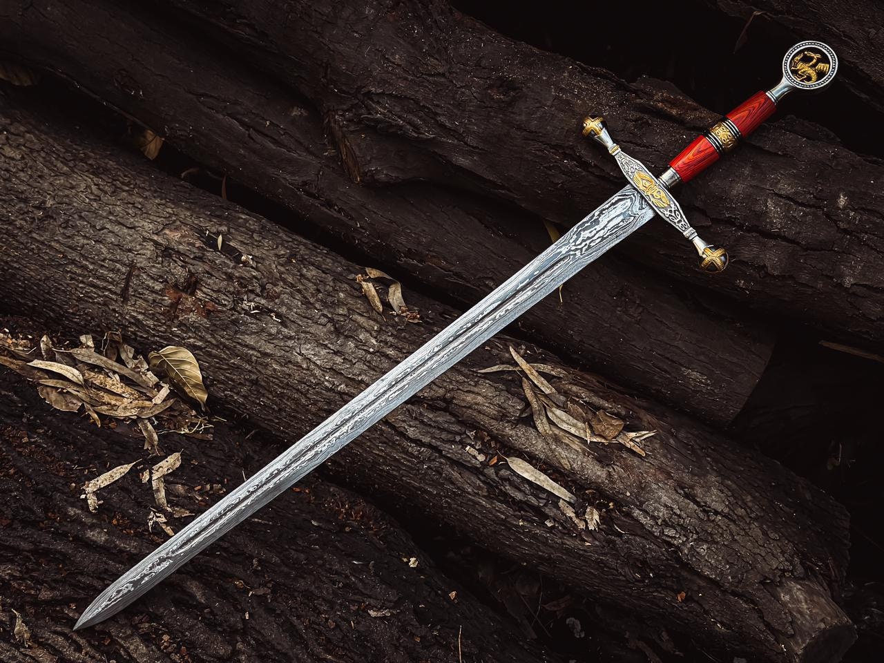 Crusader Sword, Handmade Stainless and Damascus Steel Swords, Templers Swords, Knight Swords ...