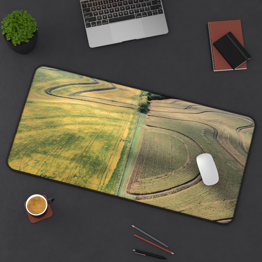 Heartland Farm Field Farming Beans and Corn Field -04 Desk Mat Large 15 ...