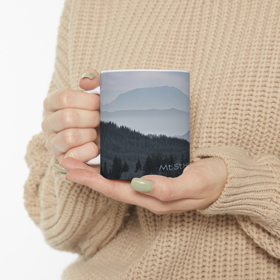 Mount St Helens in the Mist, Photograph Ceramic Mug 11oz - Etsy